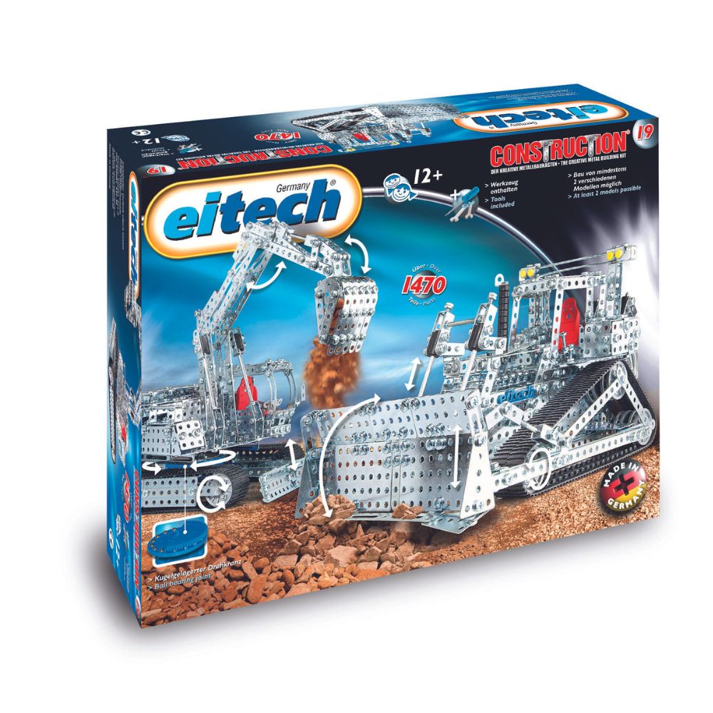 Mega caterpillar and tracked excavator - 1,470 components | eitech® metal construction sets