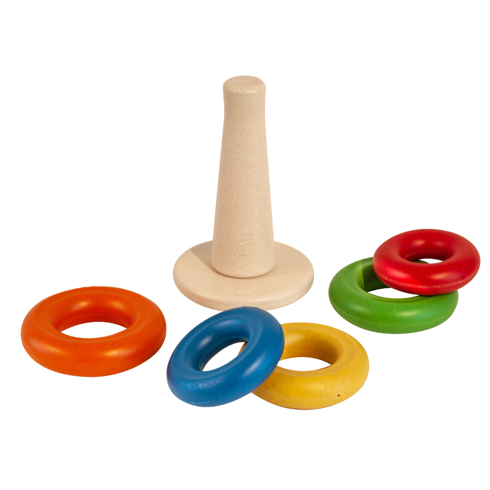 Ring pyramid stacking game | anbac Toys® Antibacterial toy – eitech