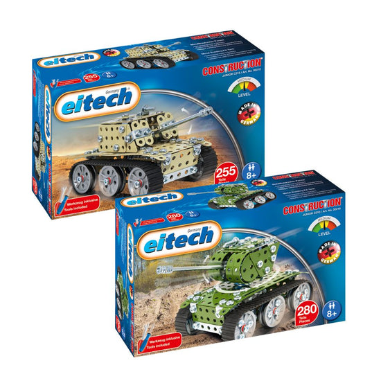 eitech DIY Tank Construction Set Green & Desert Camouflage | eitech ...